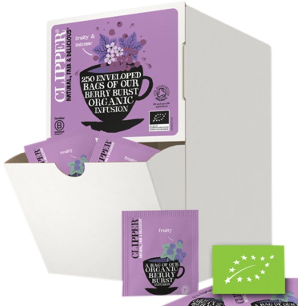 Thee Clipper infusion berry burst bio 250 zakjes 250 Zak Civo B.V.