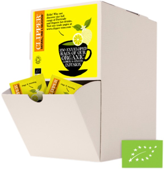 Thee Clipper infusion lemon ginger bio 250 zakjes 250 Zak Civo B.V.