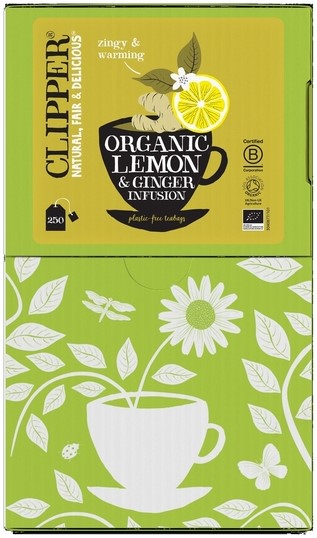 Thee Clipper infusion lemon ginger bio 250 zakjes 250 Zak Civo B.V.