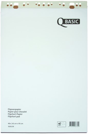 Flipoverpapier Qbasic 65x95cm blanco ruit 1 Stuk Civo B.V.